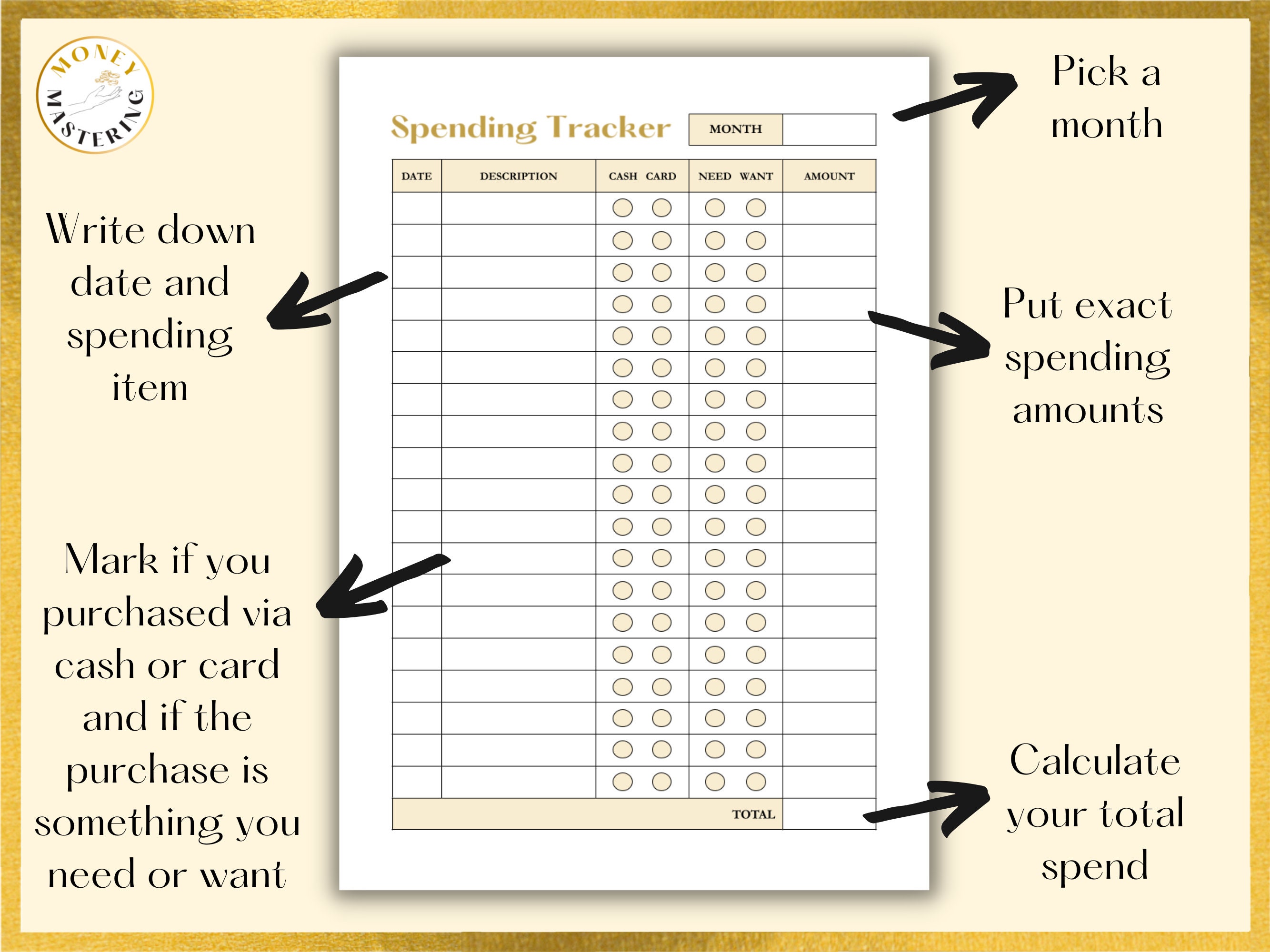 Printable Spending Tracker, Expense Tracker, Spending Journal, Spending ...