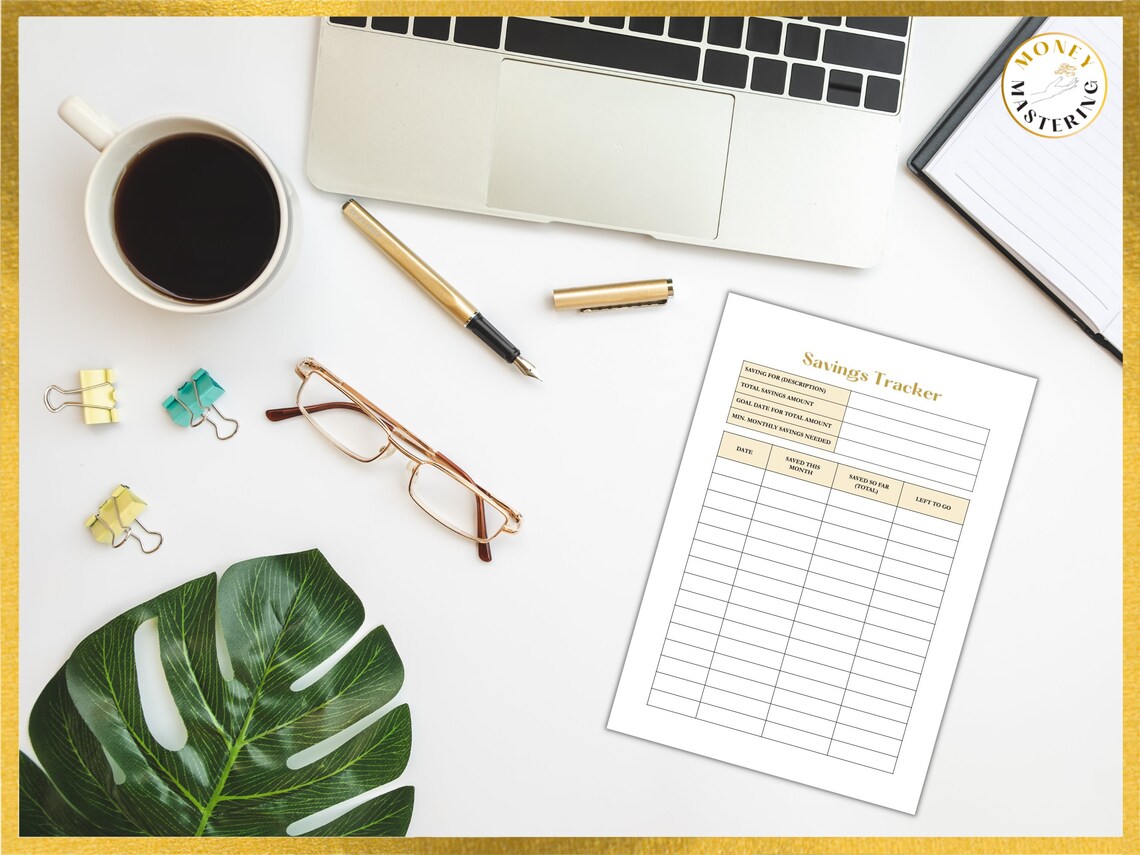 Savings Tracker Printable, Savings Planner, Savings Goal Log, Savings ...