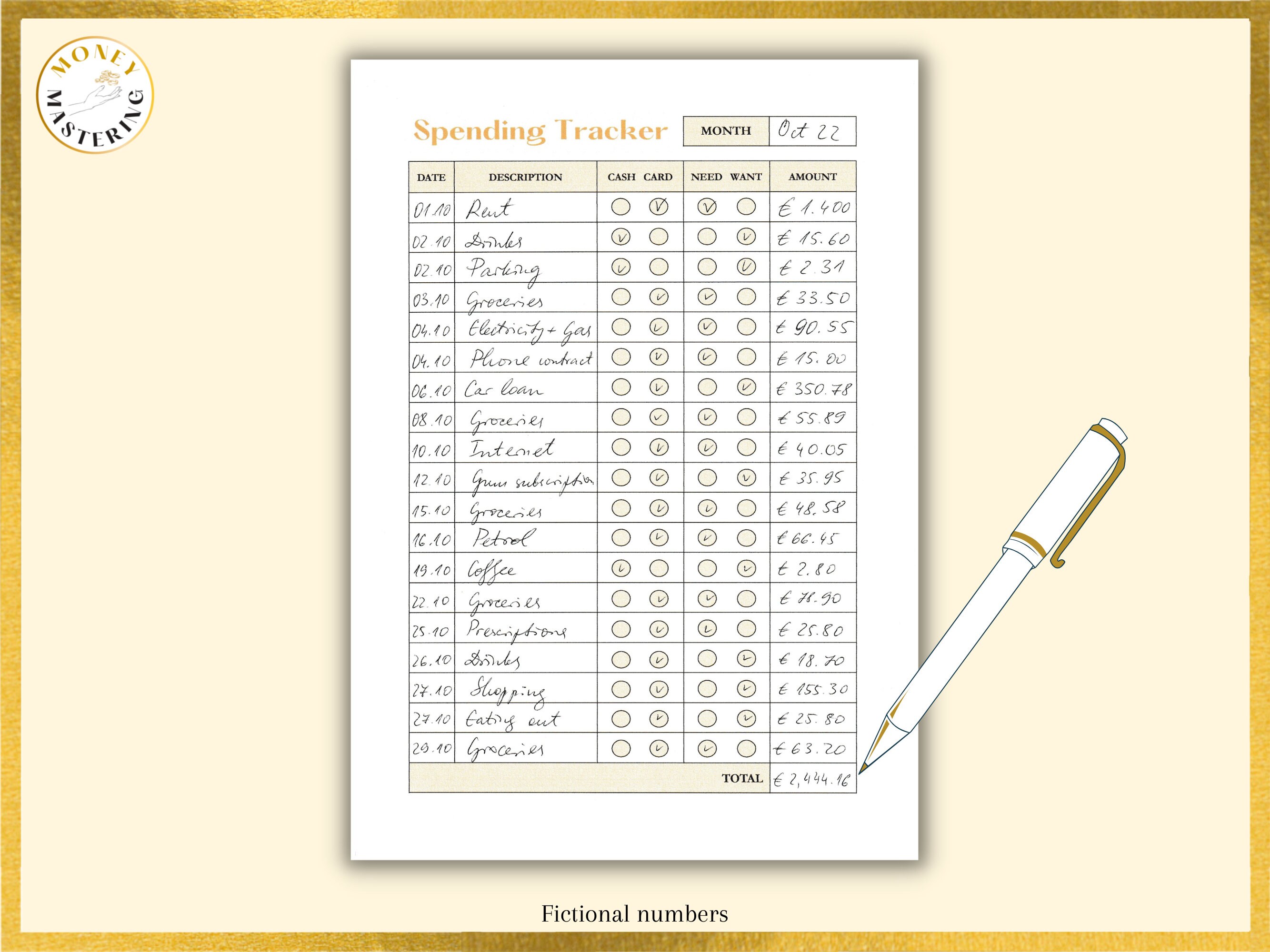 Printable Spending Tracker, Expense Tracker, Spending Journal, Spending ...