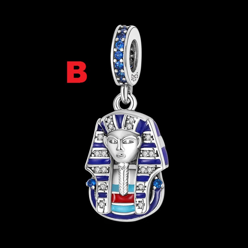 S925 Egypt Pyramid Mummy Charms Fit for Pandora Bracelet, Sterling ...