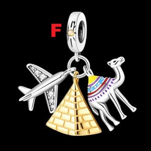 S925 Egypt Pyramid Mummy Charms Fit for Pandora Bracelet, Sterling ...
