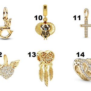 New Gold Reflection Champagne,s925 Sterling Silver Charms Fit European ...