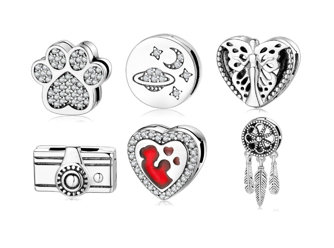 Reflexion Clip Mesh Bracelet Charm S925 Charm Heart Charms - Etsy