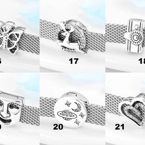 Reflection Mesh Clip Charm, Reflexions Silver Bracelet Endless Love ...