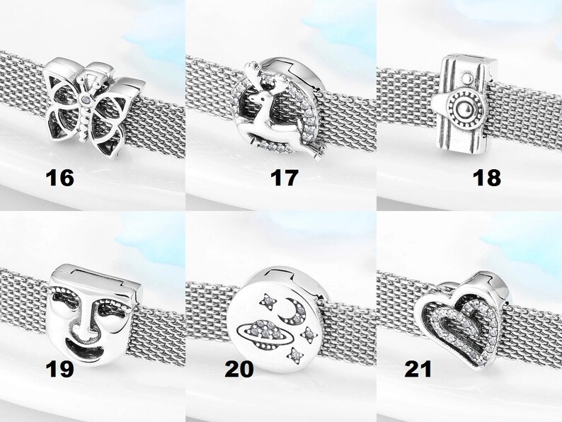 Reflection Mesh Clip Charm, Reflexions Silver Bracelet Endless Love ...