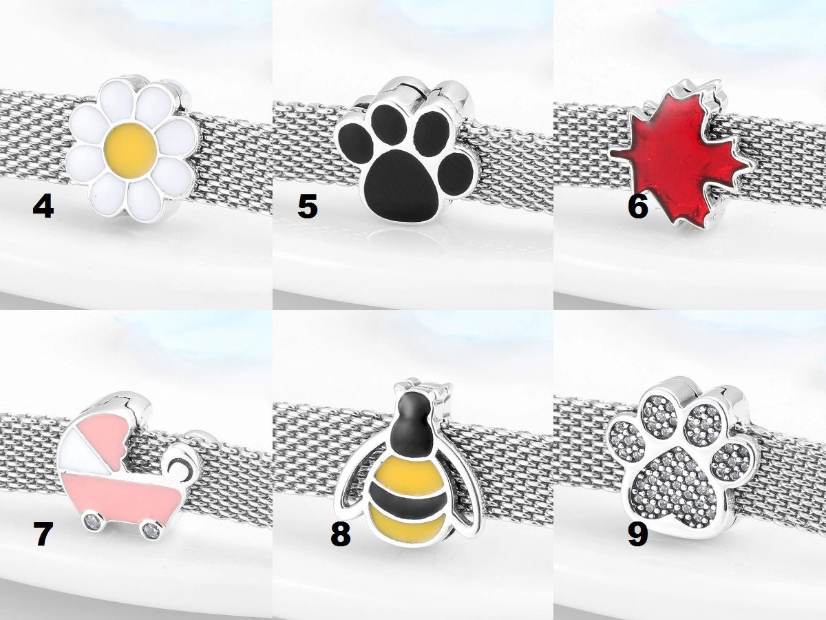 Reflection Mesh Clip Charm, Reflexions Silver Bracelet Endless Love ...