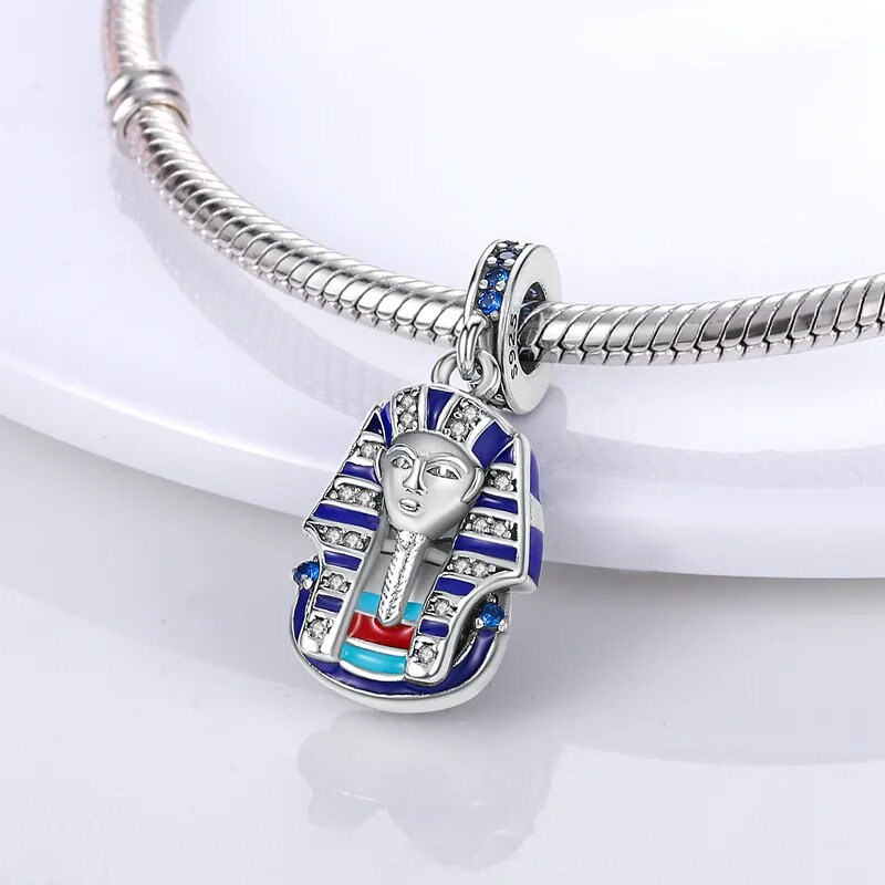 S925 Egypt Pyramid Mummy Charms Fit for Pandora Bracelet, Sterling ...