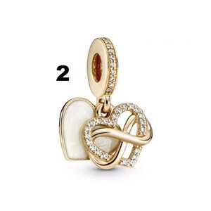 New Gold Reflection Champagne,s925 Sterling Silver Charms Fit European ...