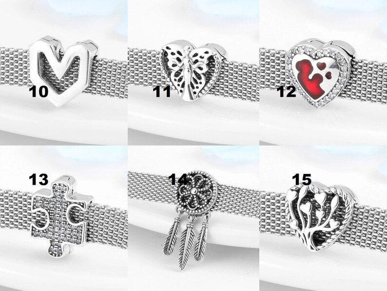Reflection Mesh Clip Charm, Reflexions Silver Bracelet Endless Love ...