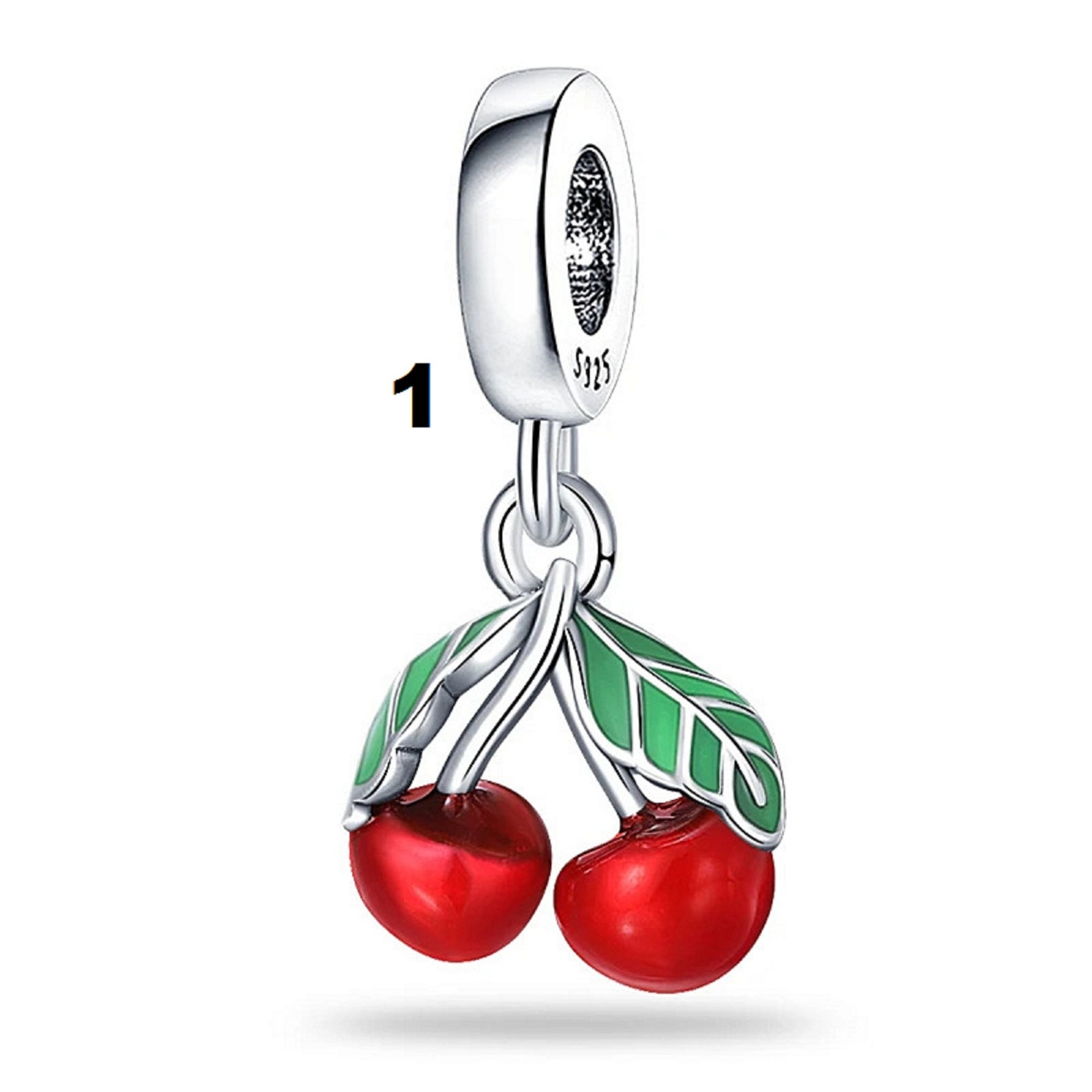 Fruit Strawberry Charm for Pandora Bracelet, Avocado Cherry Silver ...