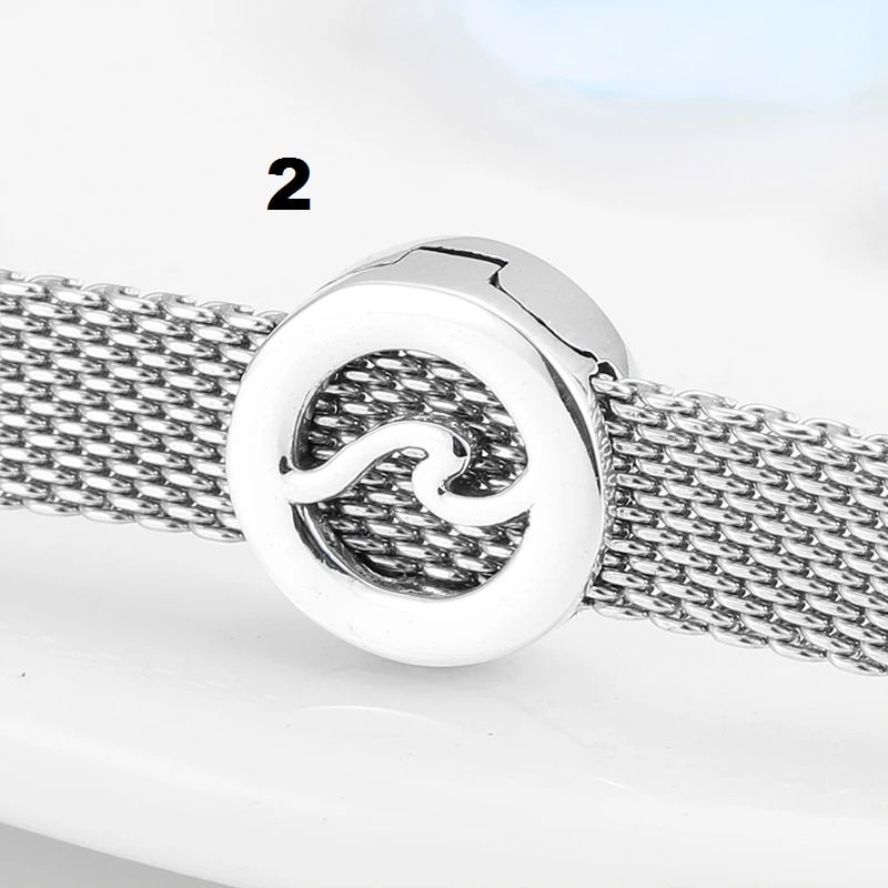 Reflection Mesh Clip Charm, Reflexions Silver Bracelet Endless Love ...
