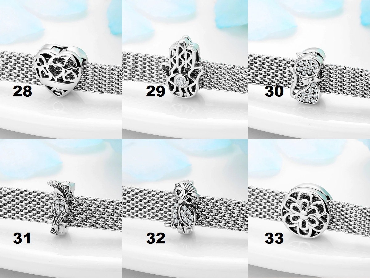 Reflection Mesh Clip Charm, Reflexions Silver Bracelet Endless Love ...