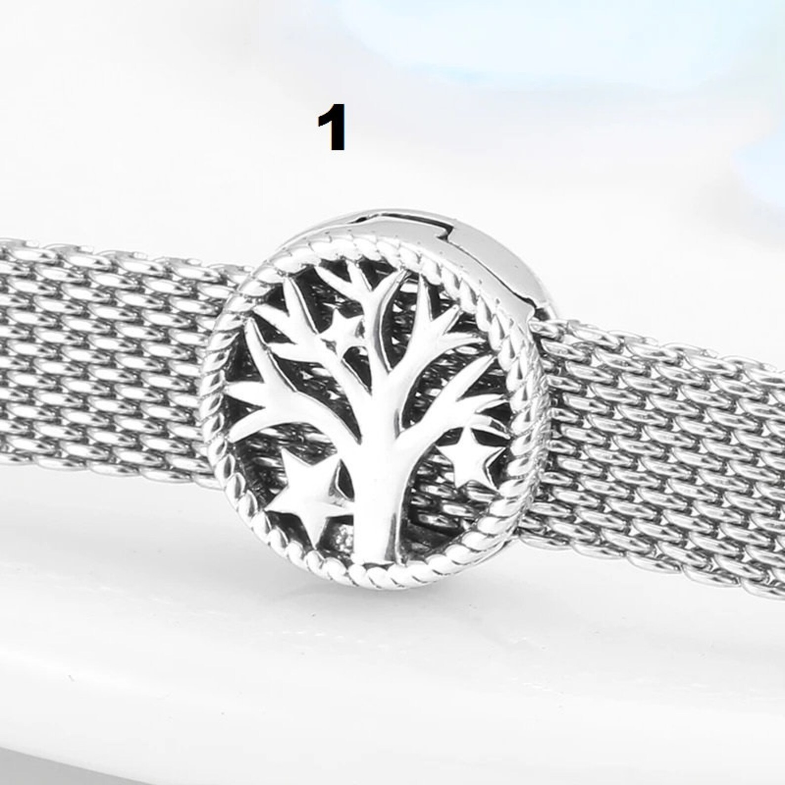 Reflection Mesh Clip Charm, Reflexions Silver Bracelet Endless Love ...