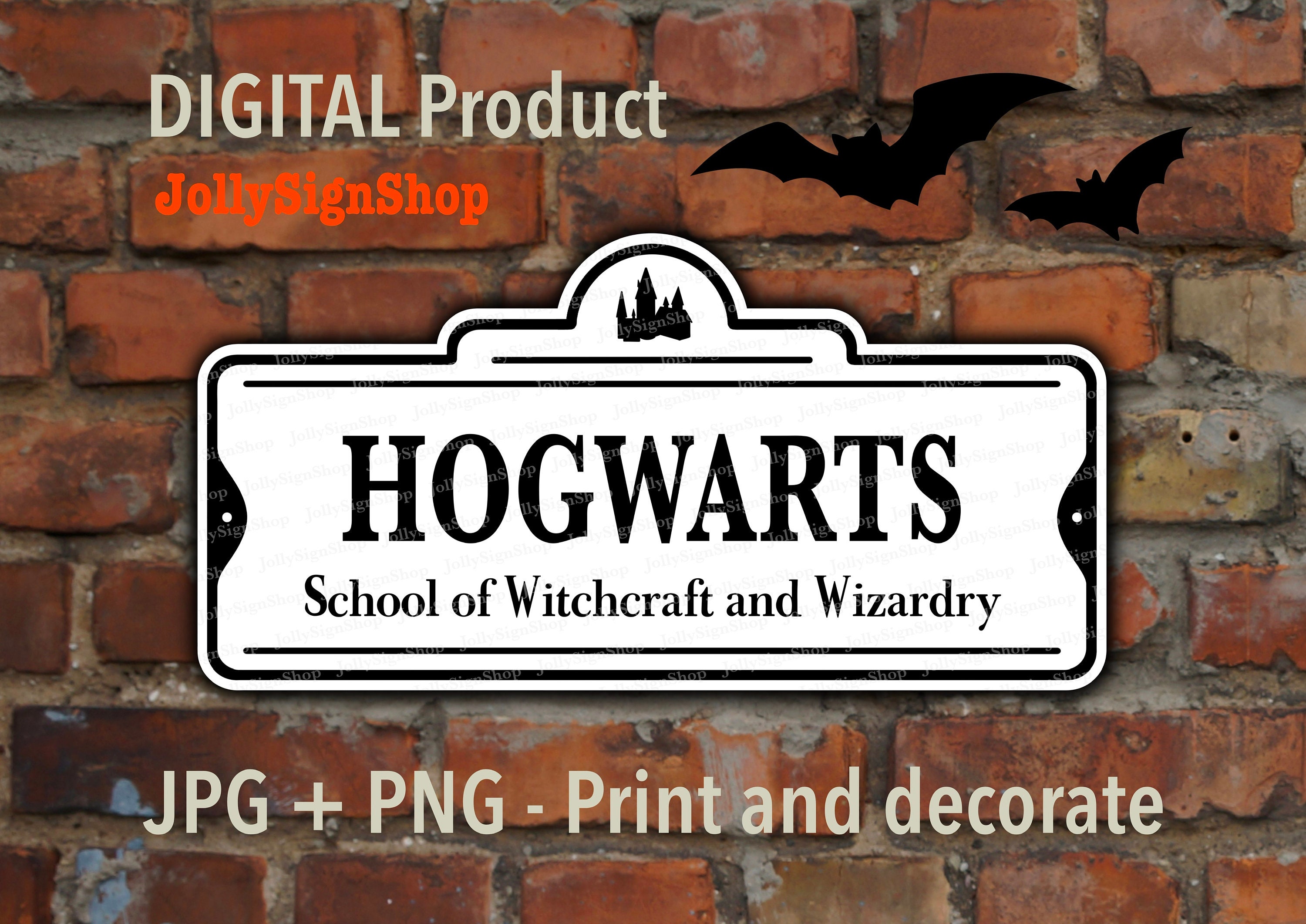 Hogwarts Printable Wall Decor Sign DIGITAL Jpg PNG Printable - Etsy