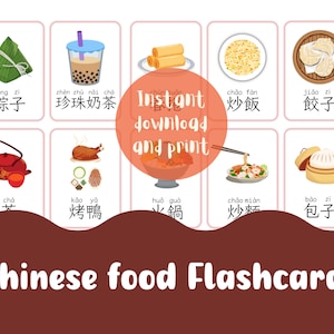 Chinese Food Flashcards and Poster | Pintables | Traditional Chinese ...