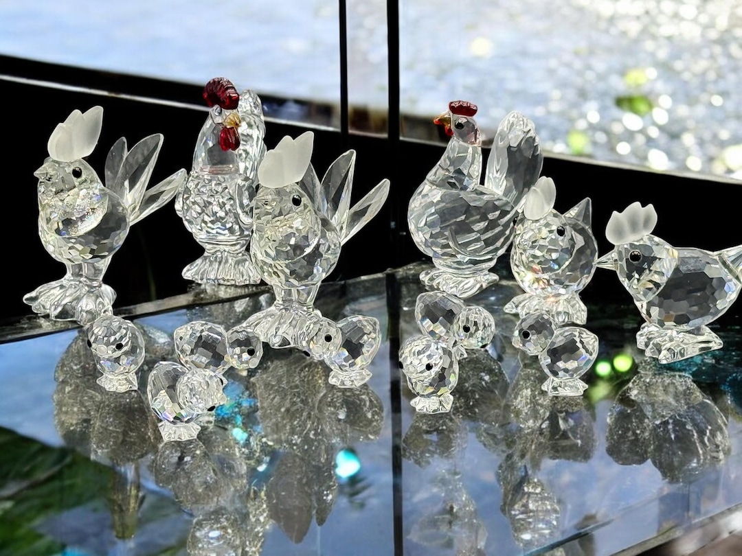 Swarovski – * Chicken Family in Crystal - Etsy