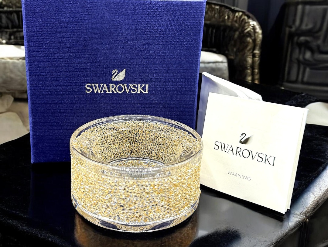 Swarovski – Gold Crystal Candle Holder - Etsy