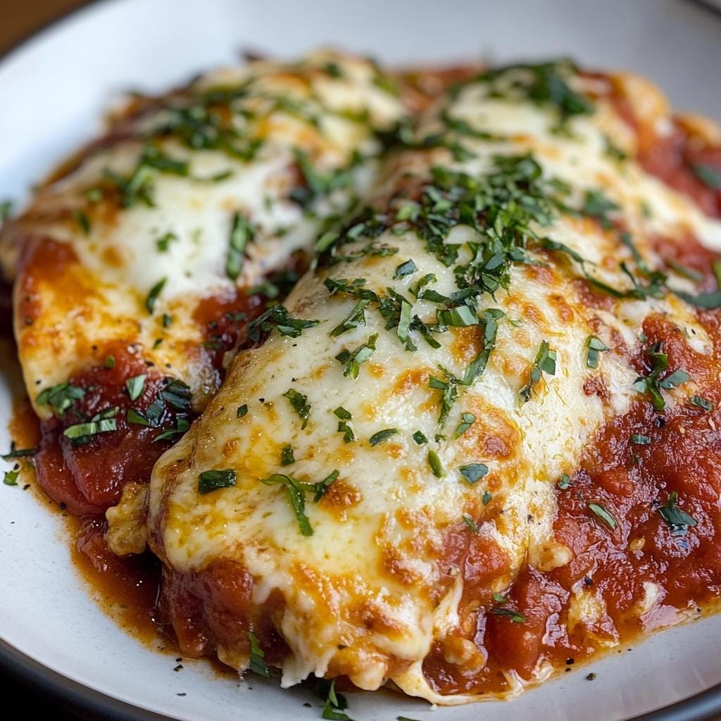BEST RECIPE for Cheesy Chicken Parmesan With Spicy Marinara Sauce ...