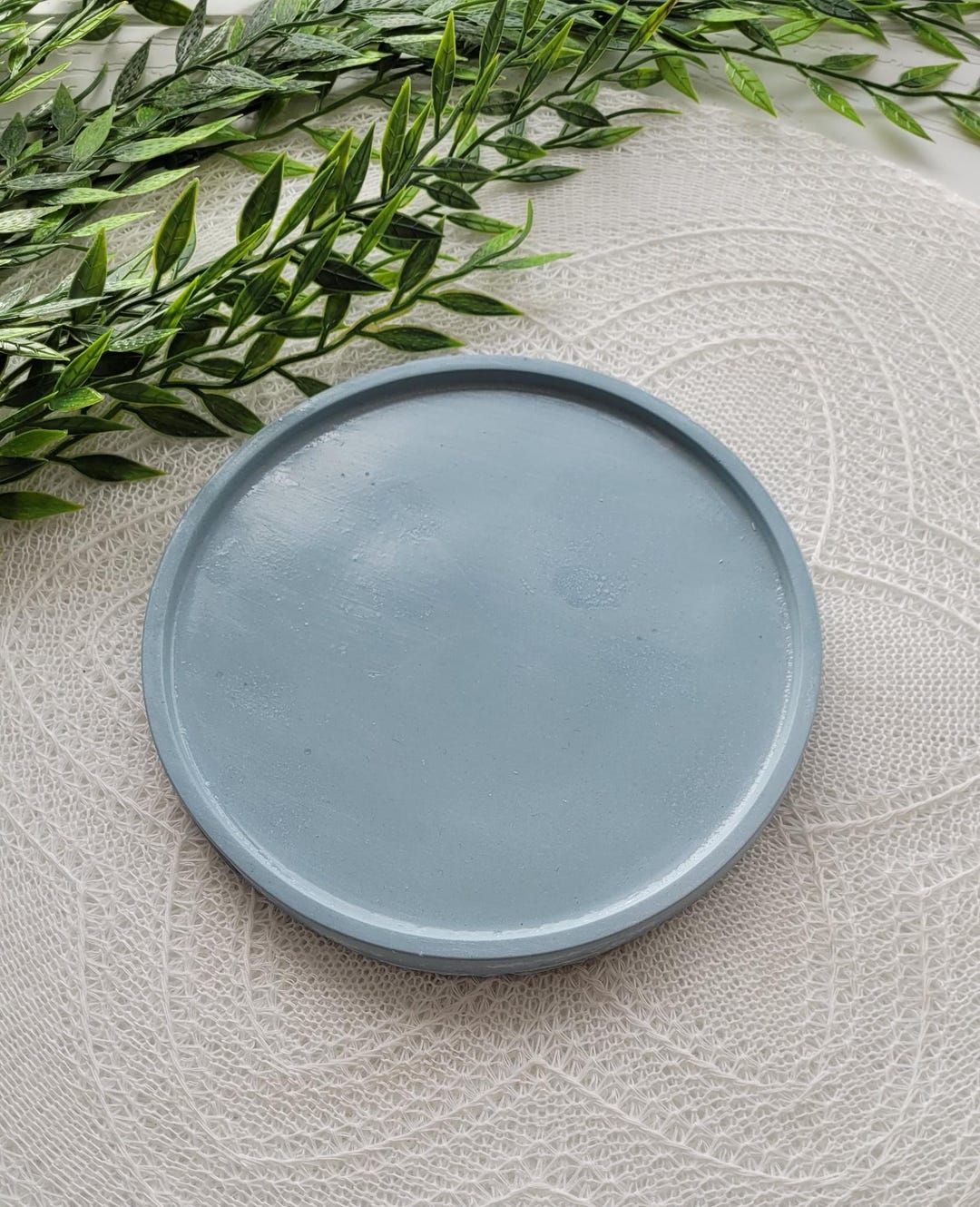 Round Ribbed Tray | Stone Tray | Jesmonite Tray | Minimalist Décor ...