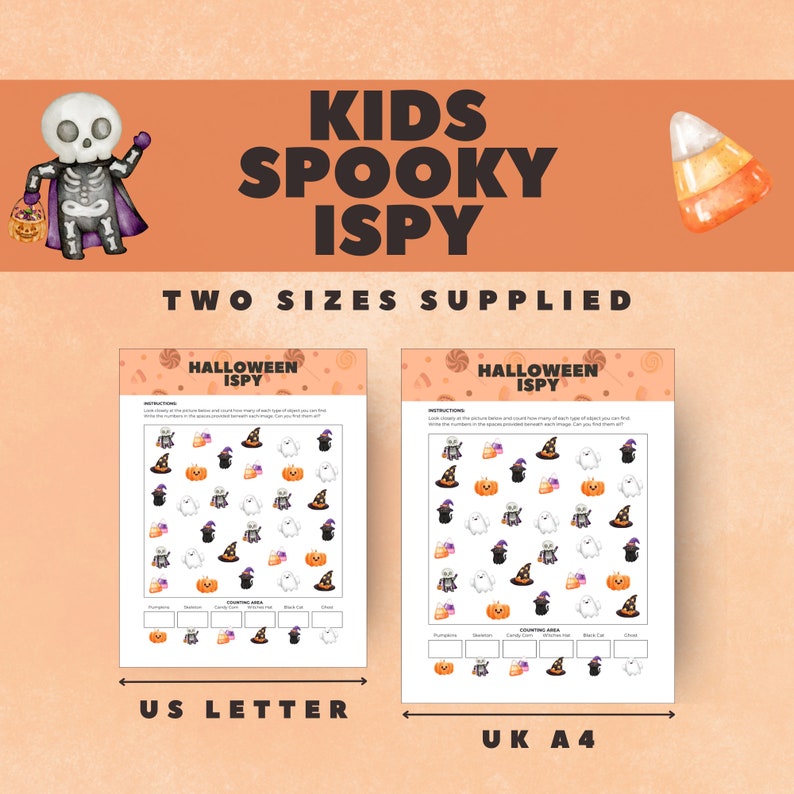Halloween I Spy Game: Printable Classroom Activity (PDF) - Etsy