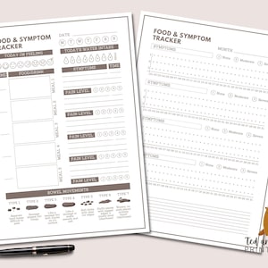 Printable Food & Symptom Tracker US Letter Digital Food - Etsy UK