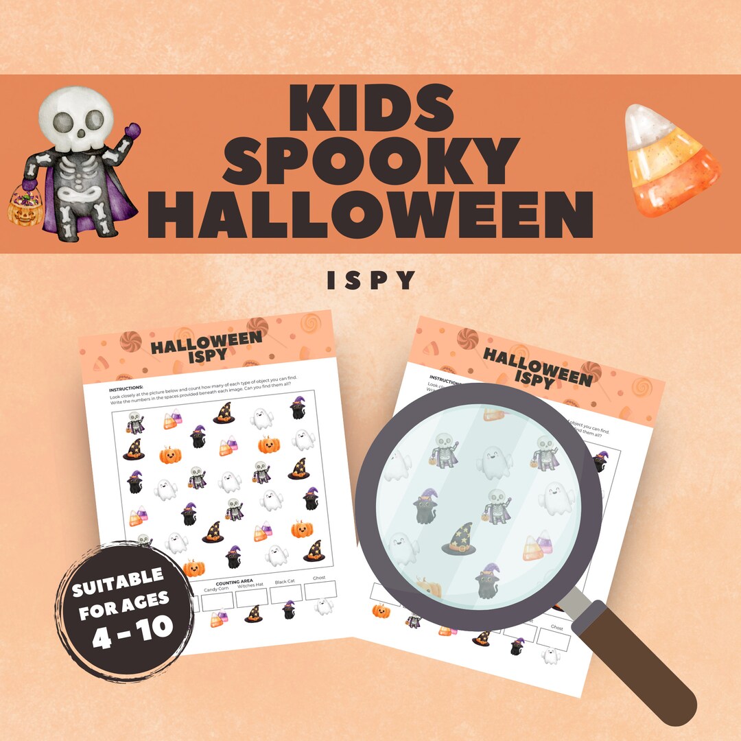 Halloween I Spy Game: Printable Classroom Activity (PDF) - Etsy