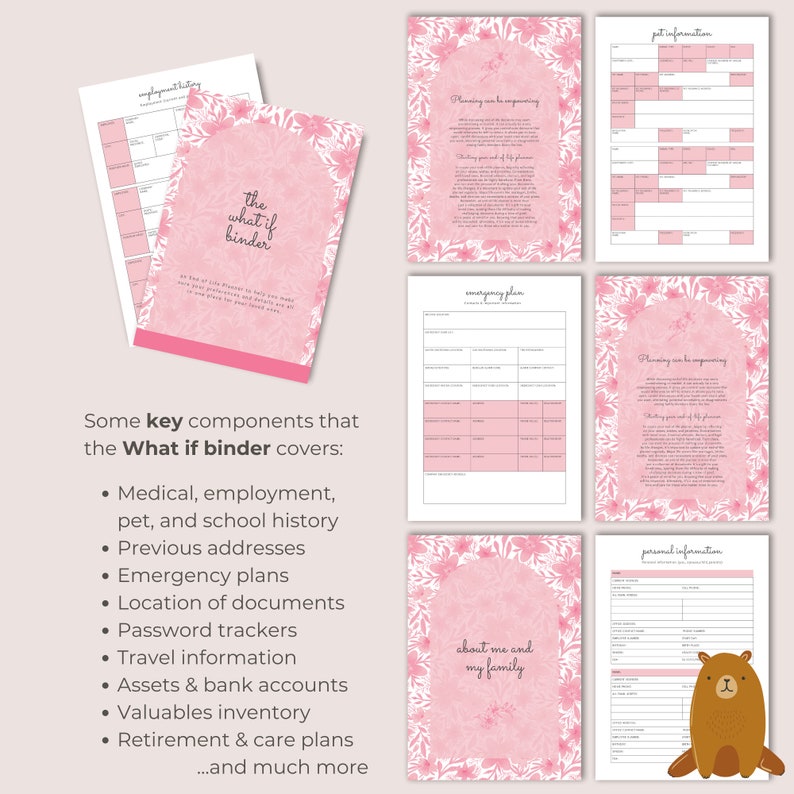 What If Binder: Emergency & End of Life Planner (printable) - Etsy