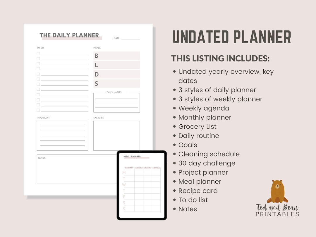 Ultimate Life Planner Printable, Printable Planner Bundle, Life Binder ...