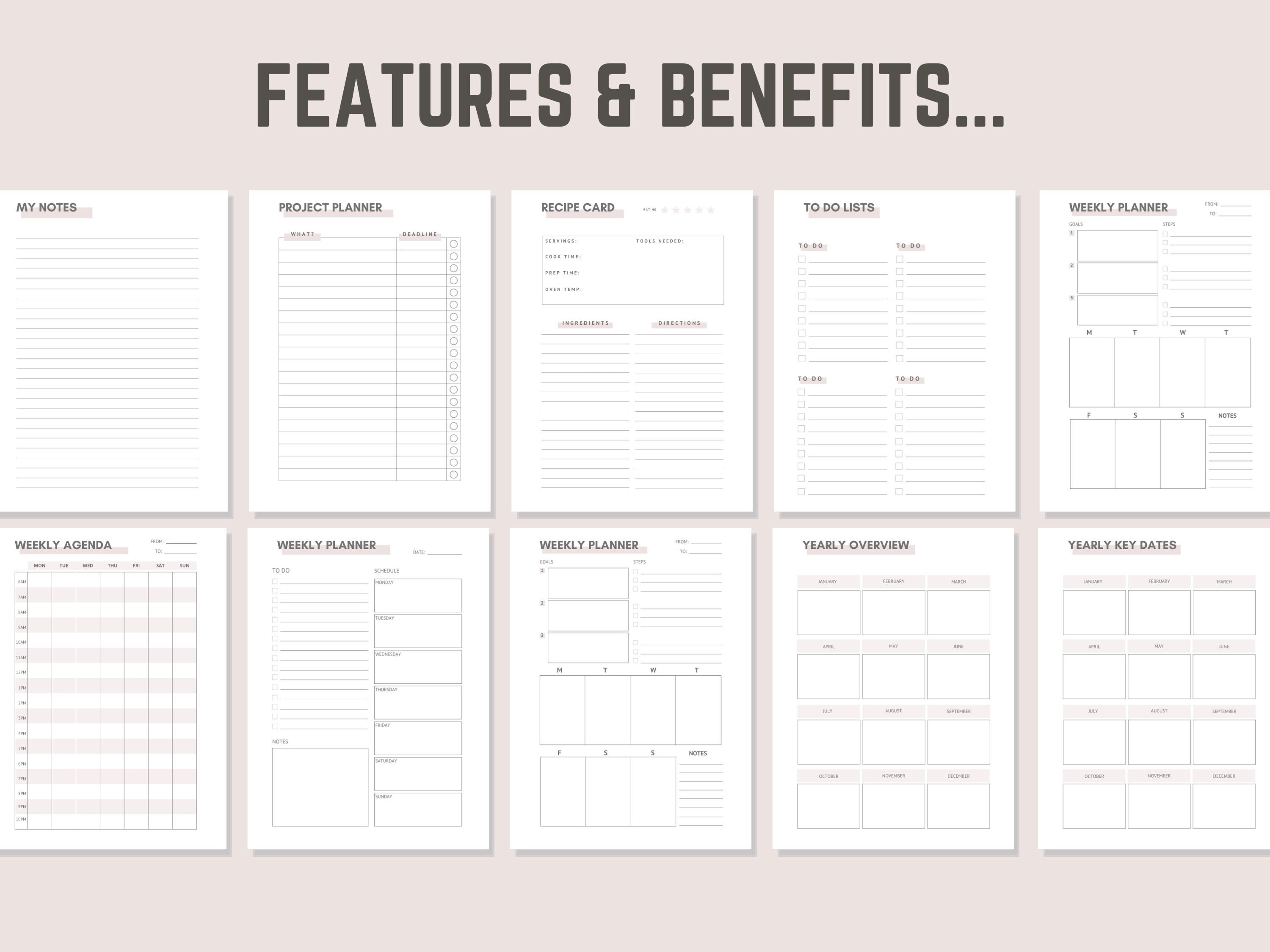 Ultimate Life Planner Printable, Printable Planner Bundle, Life Binder ...