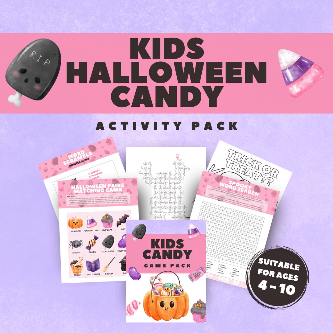Halloween Kids Activity Pack: Printable Games Bundle (PDF) - Etsy