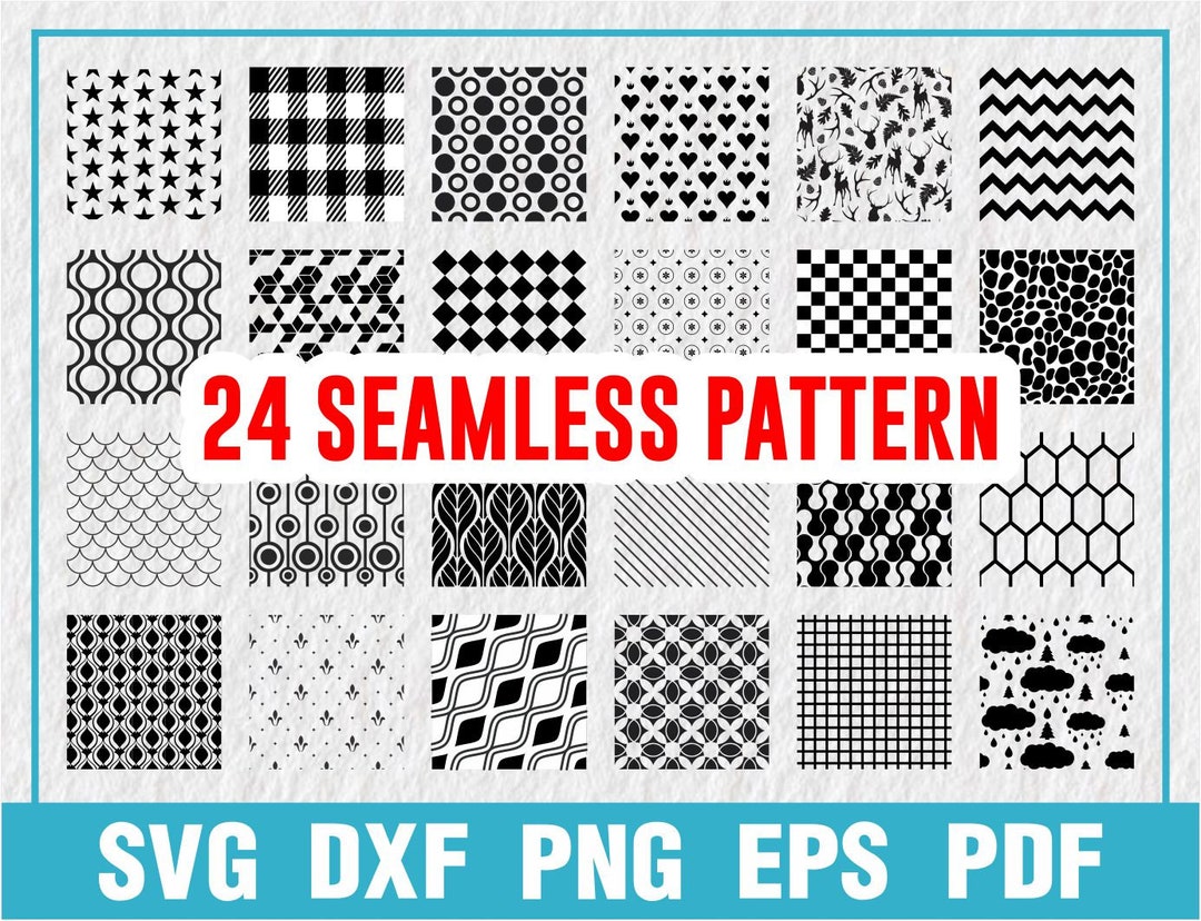 24 Patterns Heart Pattern Seamless Pattern Christmas - Etsy