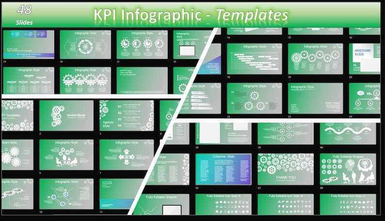 KPI Infographic Business PPT Templates Powerpoint Template Google ...