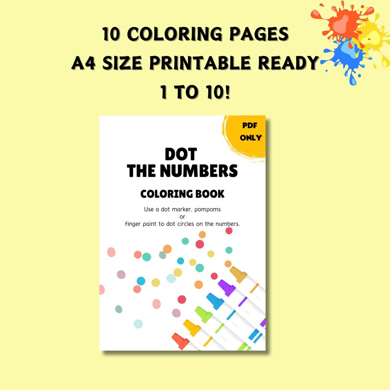 Printable Do A Dot Number Worksheets 1-10 Preschool Counting Activity ...