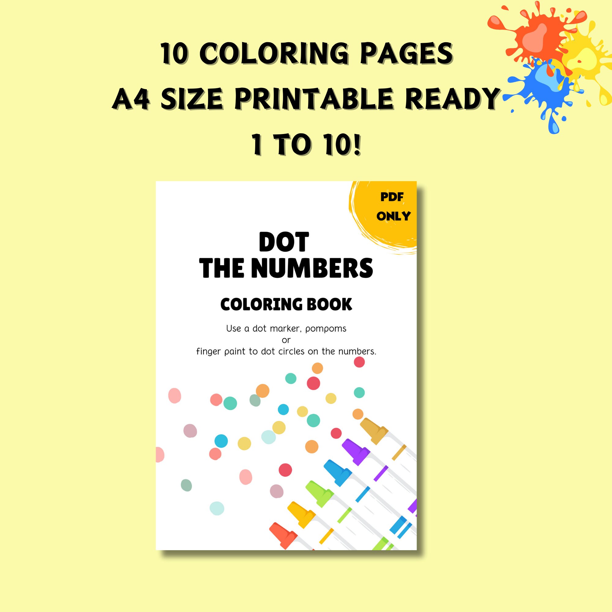 Printable Do A Dot Number Worksheets 1-10 Preschool Counting Activity ...