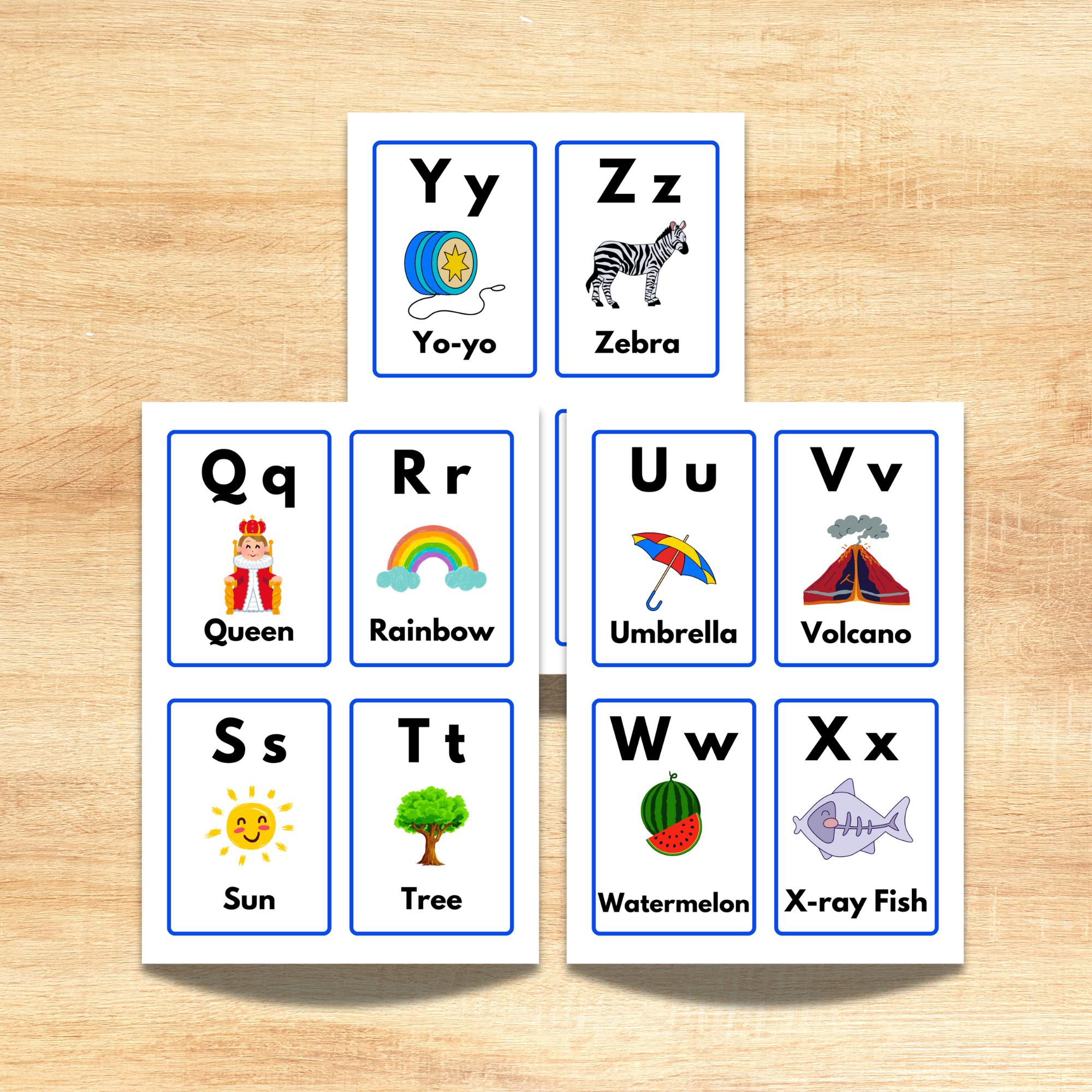 Alphabet Flashcards for Preschoolers | Educational Printable Letters - Etsy
