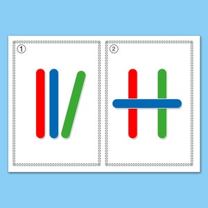 Colorful Popsicle Stick Flashcards for Preschool Learning - Etsy