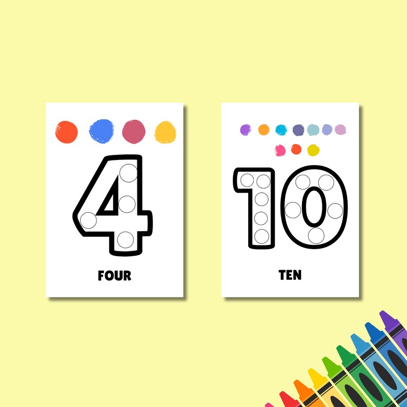 Printable Do A Dot Number Worksheets 1-10 Preschool Counting Activity ...