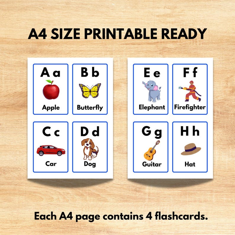 Alphabet Flashcards for Preschoolers | Educational Printable Letters - Etsy