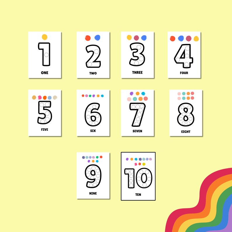 Printable Do A Dot Number Worksheets 1-10 Preschool Counting Activity ...