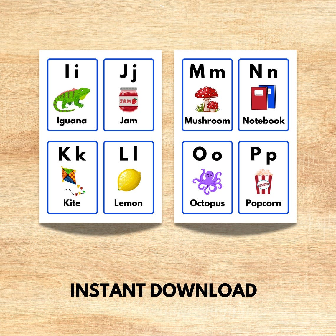 Alphabet Flashcards for Preschoolers | Educational Printable Letters - Etsy