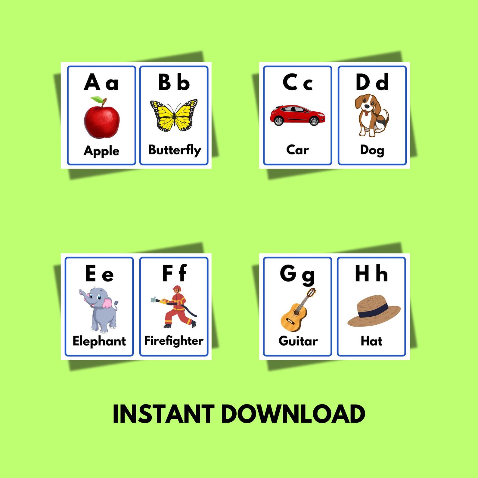 Alphabet Flashcards for Preschoolers Fun & Educational Printable ...