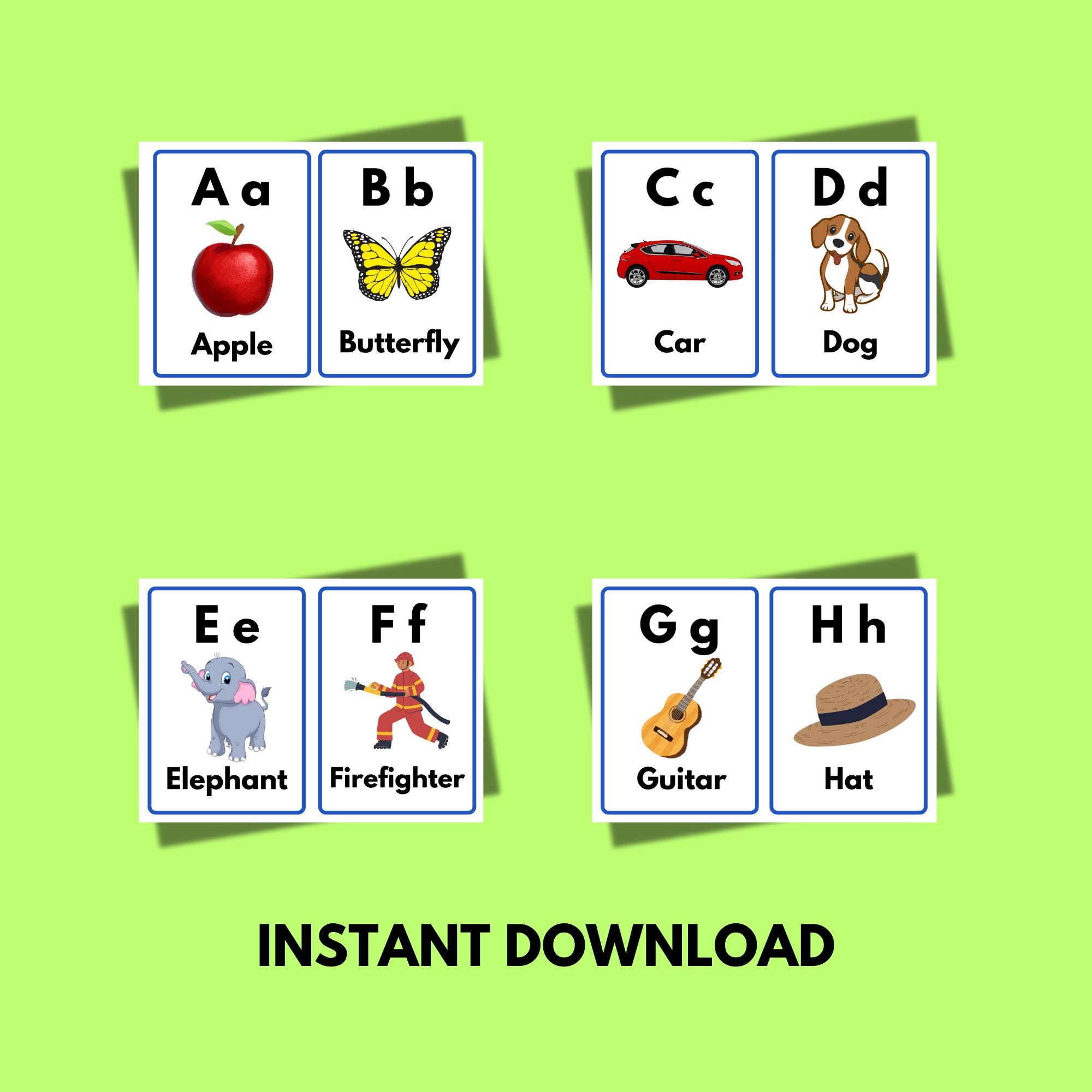 Alphabet Flashcards for Preschoolers Fun & Educational Printable ...