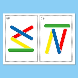 Colorful Popsicle Stick Flashcards for Preschool Learning - Etsy