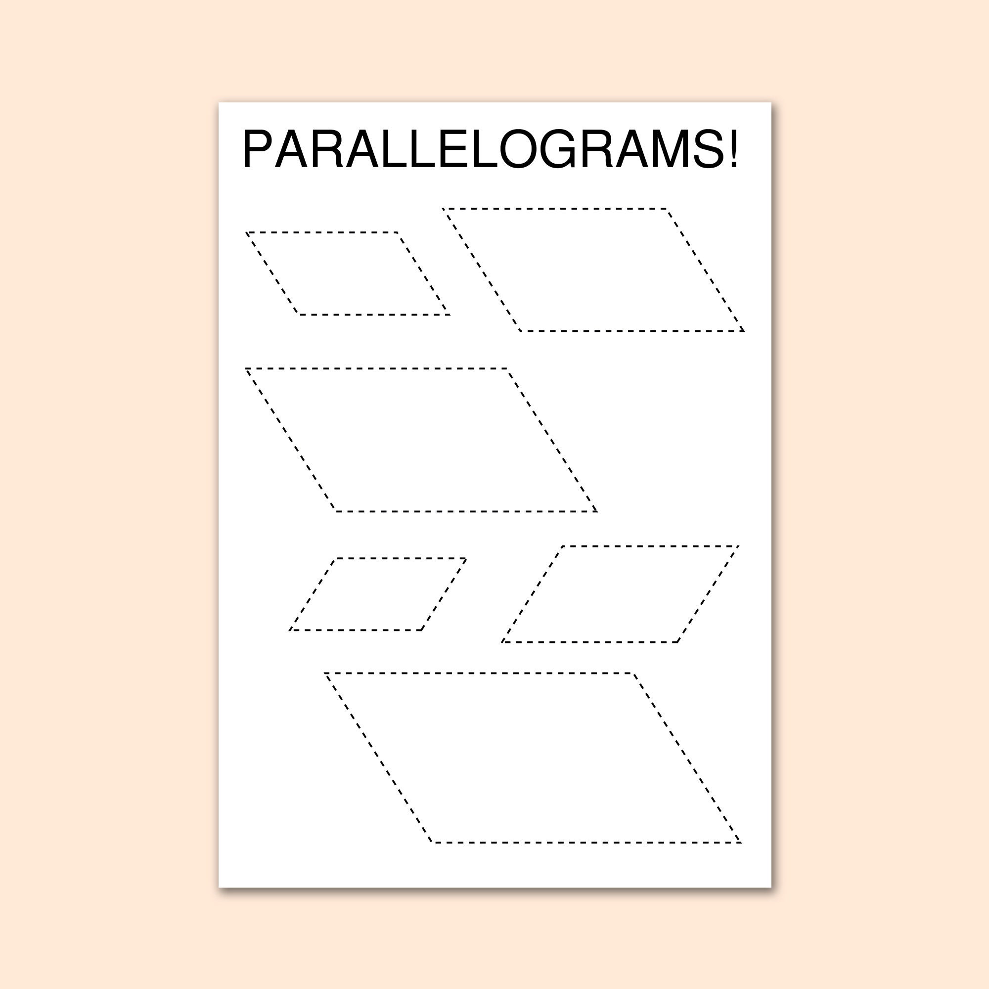 Tracing Activity Geometric Shapes Practice Preschool Learning Printable ...