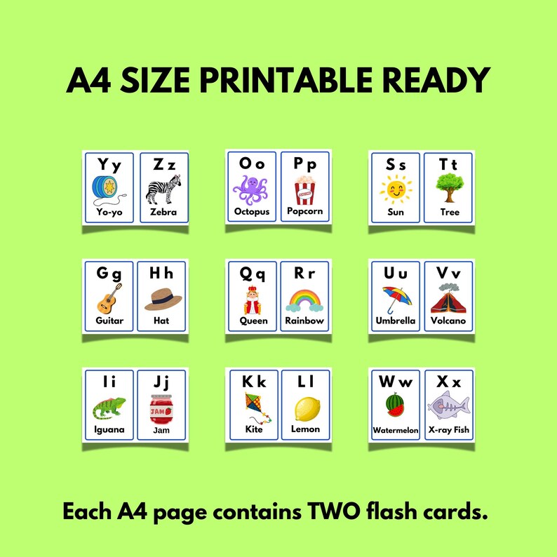 Alphabet Flashcards for Preschoolers Fun & Educational Printable ...