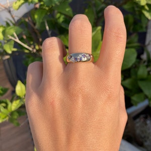 Alexandrite Cluster Ring | 14k Gold Ring With Lab Alexandrite and ...