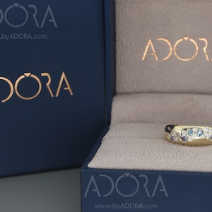 Alexandrite Cluster Ring | 14k Gold Ring With Lab Alexandrite and ...