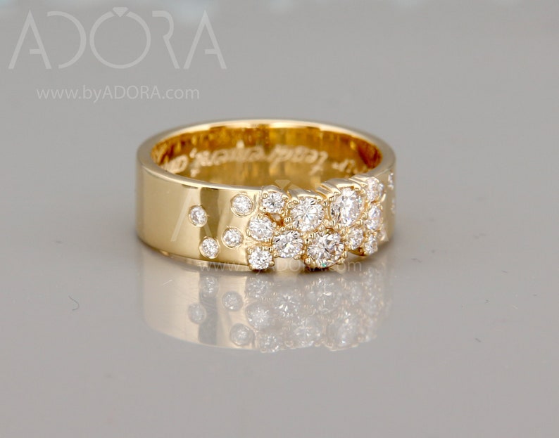 Handmade 14k Gold Multi Stone Diamonds Ring Diamonds Cluster - Etsy