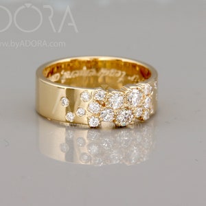 Handmade Diamond Cluster Ring | Cluster Diamond Engagement Ring | Multi ...