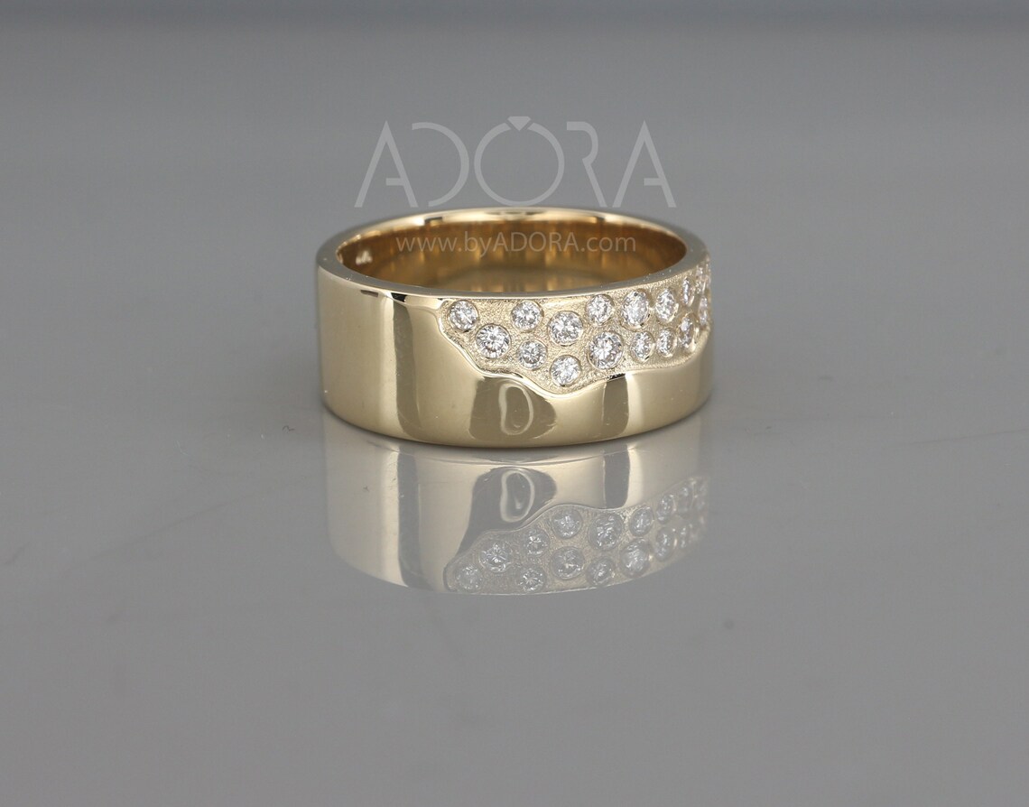 Handmade 14k Gold Multi Stone Diamonds Ring Diamonds Cluster - Etsy